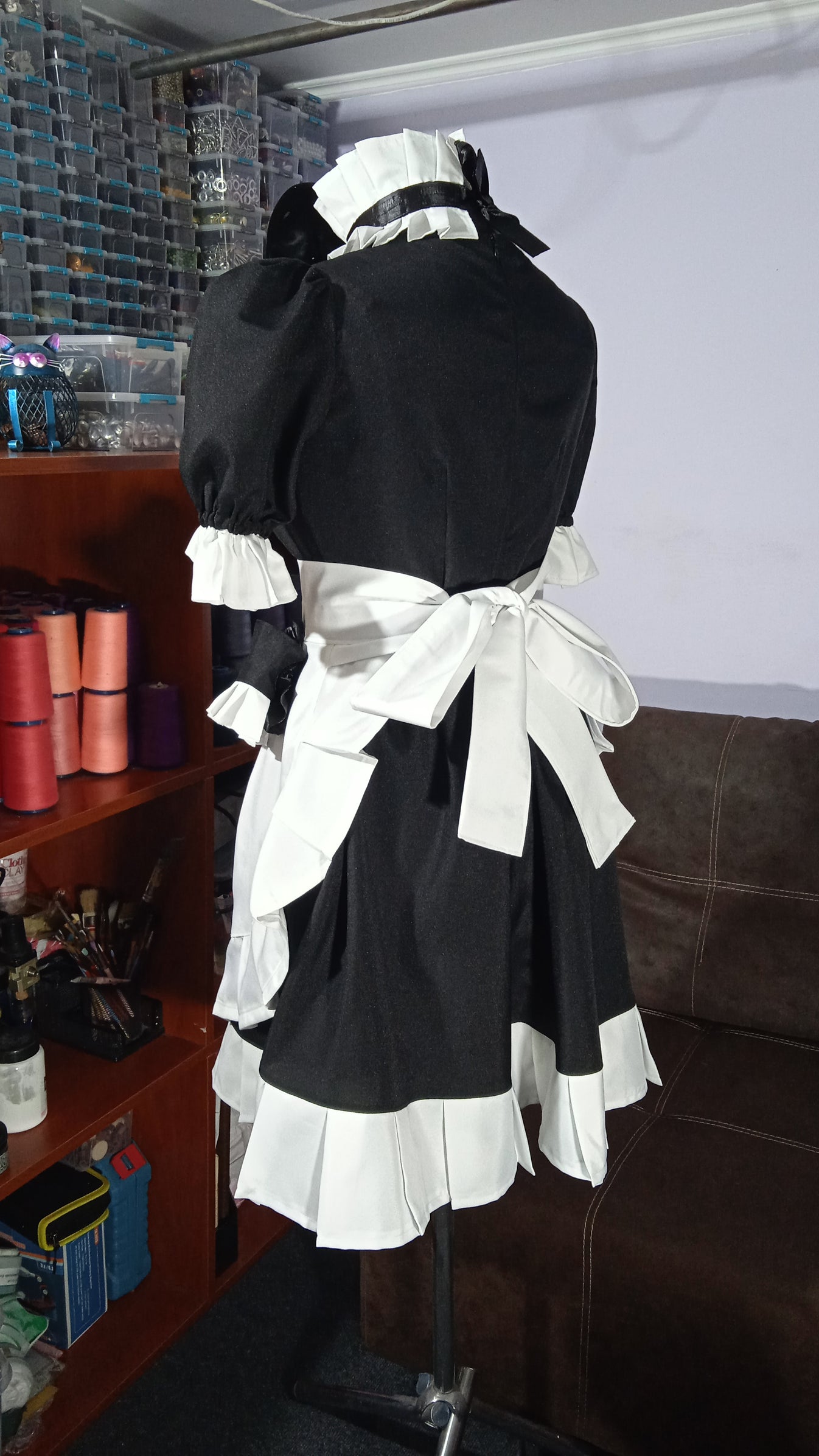 Custom made Maid dress / hand made / maid cosplay / black - white dres ...